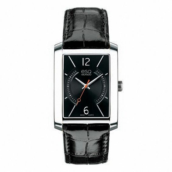 Men's ESQ Movado Synthesis Strap Watch with Rectangular Black Dial ... Men's ESQ Movado Synthesis Strap Watch with Rectangular Black Dial ...