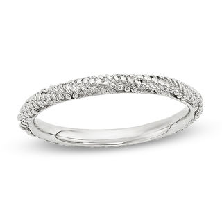 Stackable Expressions™ 2.0mm Twisted Beads Ring in Sterling Silver | Zales