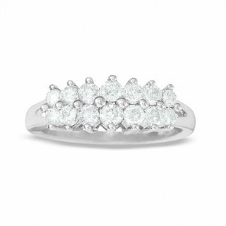 1 CT. T.W. Diamond Pyramid Ring in 10K White Gold | Zales