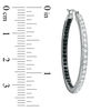 Diamond Fascination™ Black and White In and Out Hoops in Sterling ...
