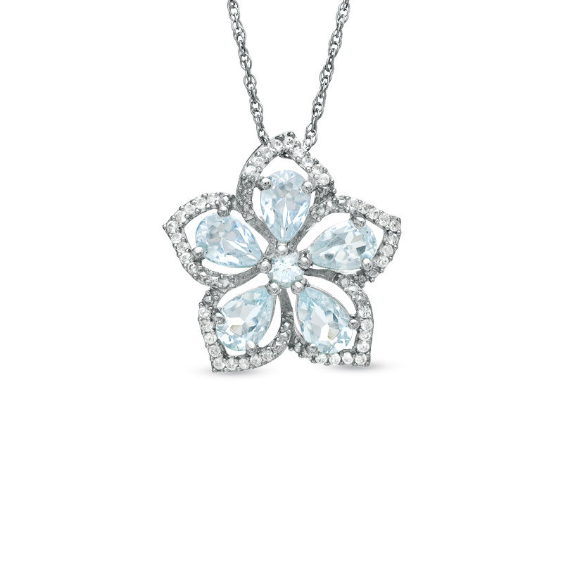 Zales aquamarine necklace store