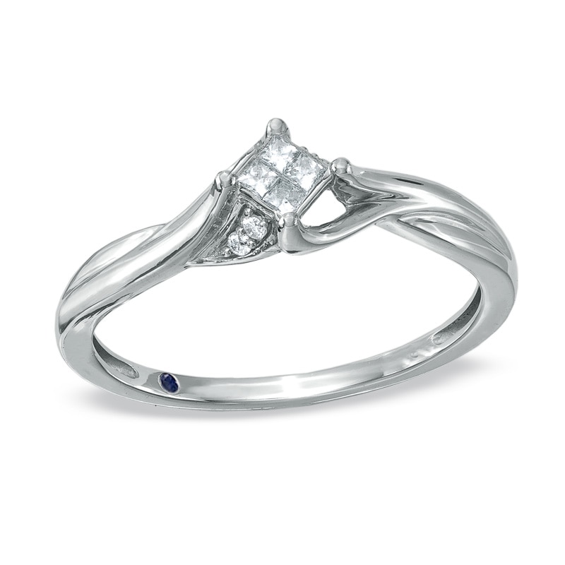 Cherished Promise Collection™ 110 Ct Tw Princess Cut Quad Diamond
