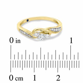 Cherished Promise Collection™ 1/5 CT. T.W. Diamond Wave Promise Ring in ...