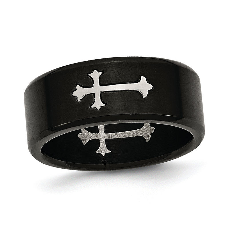 Black ring with cross store