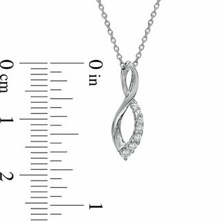 Diamond Accent Infinity Loop Pendant in 10K White Gold | Zales