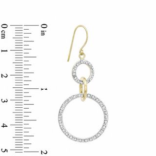Diamond Fascination™ Triple Circle Drop Earrings in Sterling Silver and ...