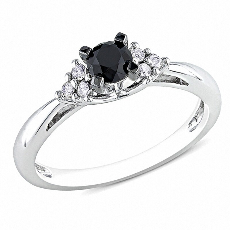 Black Stone Engagement Rings