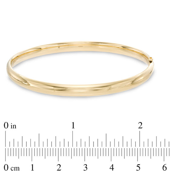 Polished Bangle in 10K Gold | Bangles and Cuffs | Bracelets | Zales
