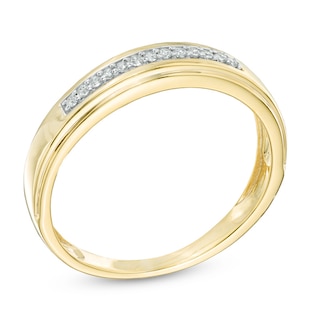 1/10 CT. T.W. Diamond Wedding Band in 10K Gold | Zales