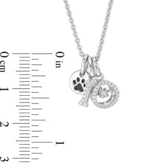 1/10 CT. T.W. Diamond Dog Charm Pendant in Sterling Silver | Zales