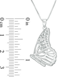 Etched Butterfly Locket in Sterling Silver | Zales
