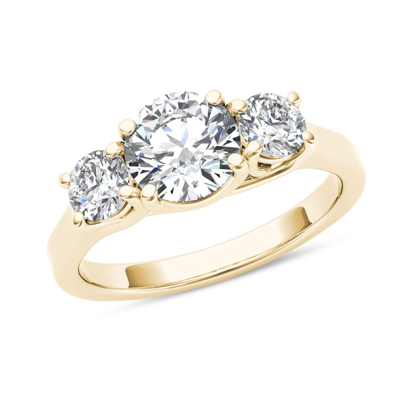 1 1 2 CT. T.W. Diamond Three Stone Engagement Ring in 14K Gold Zales