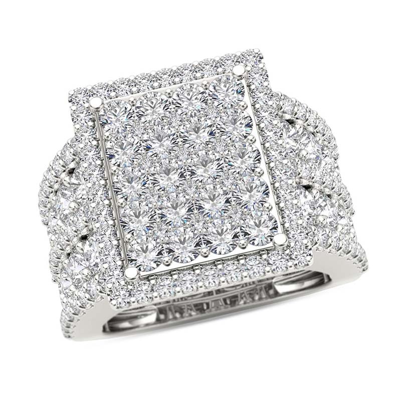 Rectangle Diamond Engagement Rings