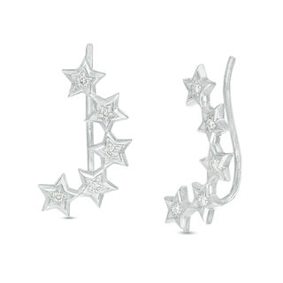 Shop Diamond Crawler Climber Earrings Zales