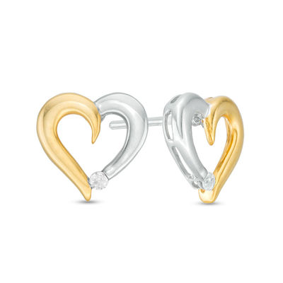 Zales gold heart earrings store