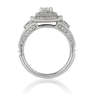 Enchanted Disney Mulan 1 CT. T.W. Princess-Cut Diamond Double Frame ...