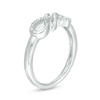 Diamond Accent Sideways Layered Infinity Ring in Sterling Silver | Zales