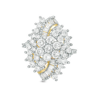 3 CT. T.W. Composite Diamond Waterfall Ring in 10K Gold | Zales