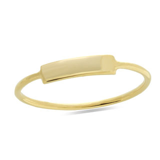 Mini Bar Ring in 14K Gold - Size 7 | Zales