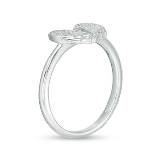 Diamond Accent Angel Wings Ring in Sterling Silver | Zales
