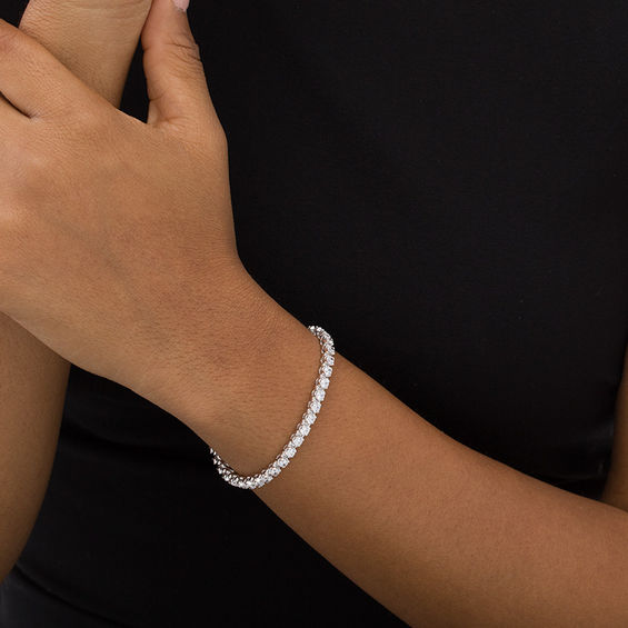 5 Ct T W Diamond Tennis Bracelet In 10k White Gold Zales