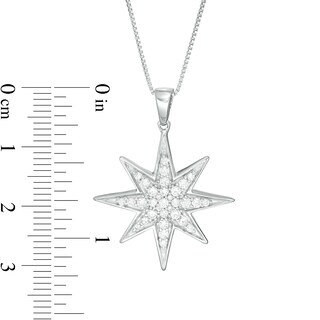 1/2 CT. T.W. Diamond North Star Pendant in Sterling Silver | Zales