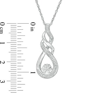 Diamond Accent Cascading Loop Pendant in Sterling Silver | Zales