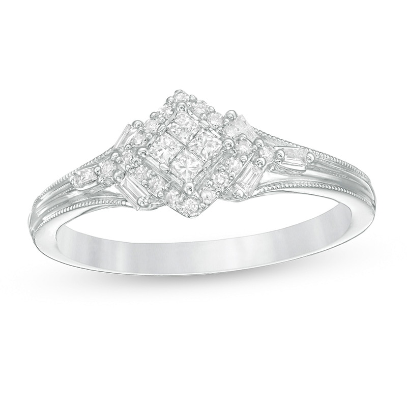 Cherished Promise Collection™ 14 Ct Tw Quad Princess Cut Diamond