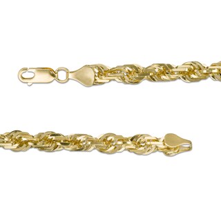 6.7mm Rope Chain Necklace in 10K Gold - 26" | Zales