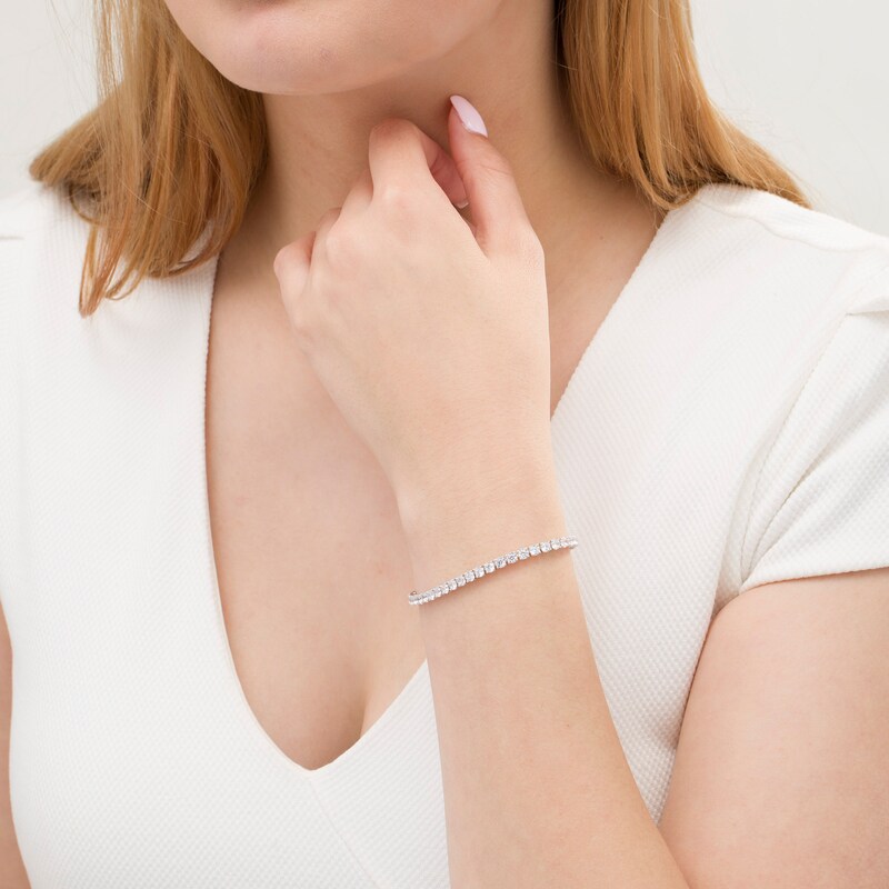 7 Ct T W Certified Lab Created Diamond Tennis Bracelet In 14k White
