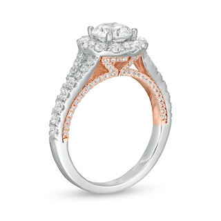 Zales Private Collection 2 CT. T.W. Certified Diamond Frame Engagement ...