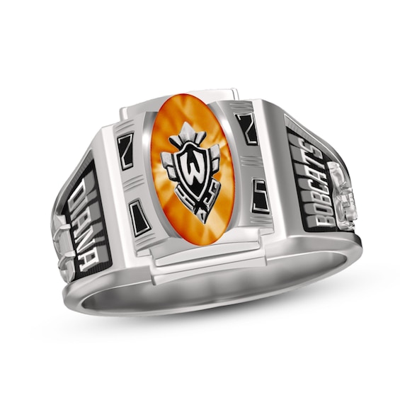 Ladies Simulated Oval Birthstone High School Class Ring By Artcarved