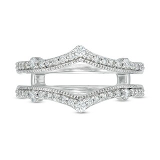 3/8 CT. T.W. Diamond Vintage-Style Enhancer in 14K White Gold | Zales