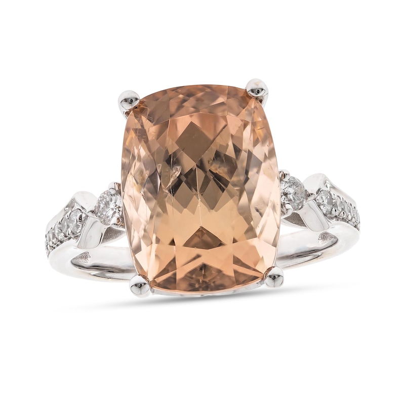 Morganite Cushion Cut Engagement Rings