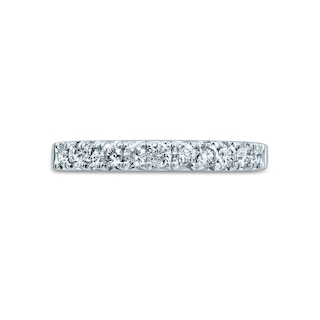 1/2 CT. T.W. Diamond Eleven Stone Anniversary Band in 14K White Gold ...