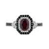 Enchanted Disney Evil Queen Oval Garnet and 1/2 CT. T.W. Diamond ...