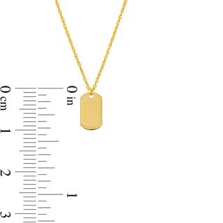 Engravable Dog Tag Pendant in 14K Gold | Zales