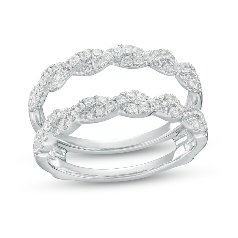 5/8 CT. T.W. Diamond Twist Solitaire Enhancer in 14K White Gold | Zales