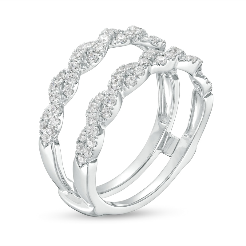 5/8 CT. T.W. Diamond Twist Solitaire Enhancer in 14K White Gold | Zales