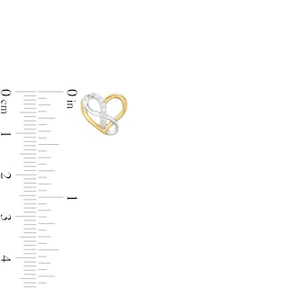 1/10 CT. T.W. Diamond Infinity Heart Interlocking Stud Earrings in ...