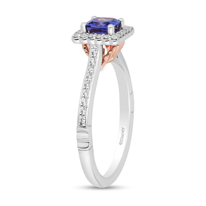 Princess Cut Tanzanite Engagement Rings