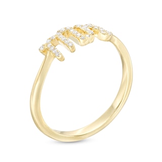 Love Talks 1/10 CT. T.W. Diamond "Mrs" Script Ring in 10K Gold | Zales