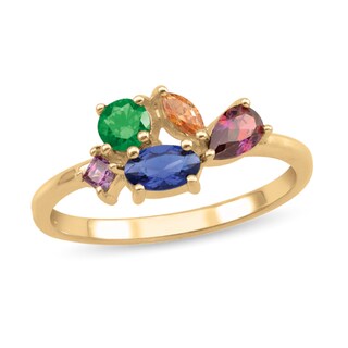 Mother's Multi-Shape Gemstone Cluster Ring (5 Stones) | Zales