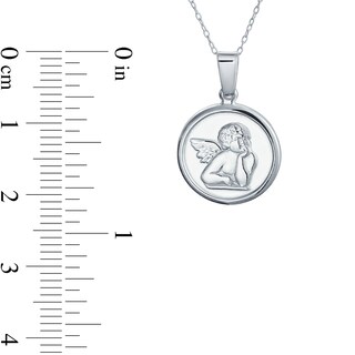 Angel Medallion Pendant in Sterling Silver | Zales