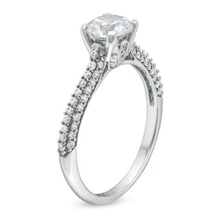 1-3/8 CT. T.W. Diamond Engagement Ring in 14K White Gold | Zales