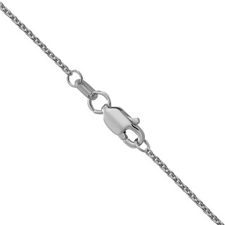 1.15mm Diamond-Cut Cable Chain Necklace in 18K White Gold - 20" | Zales