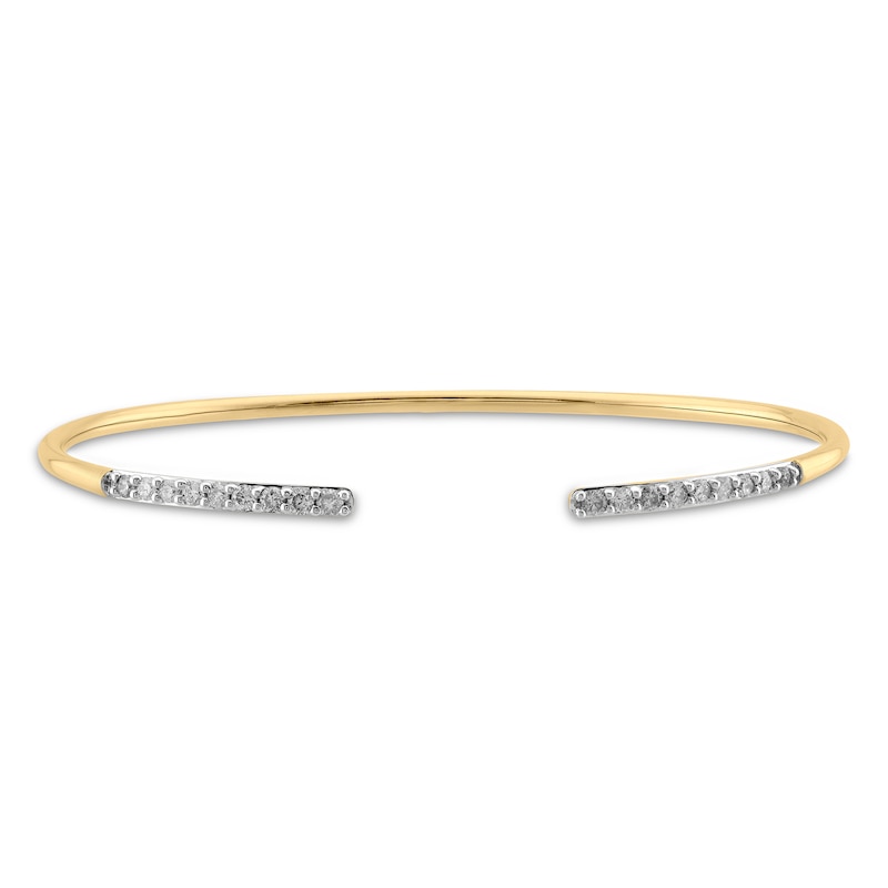 1/2 CT. T.W. Diamond Open Bangle in 10K Gold | Zales