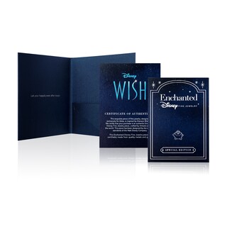 Enchanted Disney Wish 1/8 CT. T.W. Diamond "WISH" Logo Necklace in ...