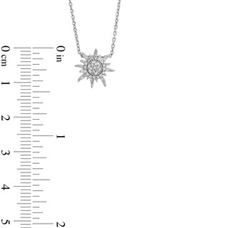 1/10 CT. T.W. Diamond Flowy Sun Pendant in Sterling Silver | Zales