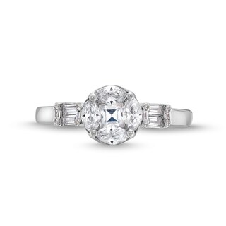 1 CT. T.W. Multi-Diamond Composite Engagement Ring in 10K White Gold ...